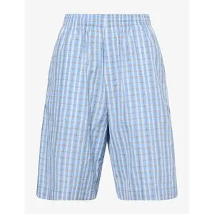 Bottega Veneta Checked Cotton-blend Shorts