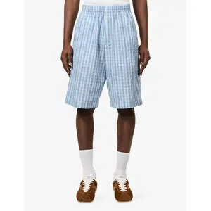 Bottega Veneta Checked Cotton-blend Shorts