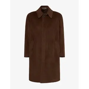 Corneliani Single-breasted Wool Coat - Brown