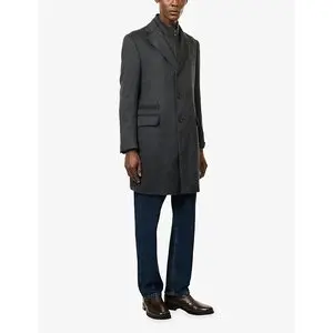 Corneliani Herringbone Wool Coat