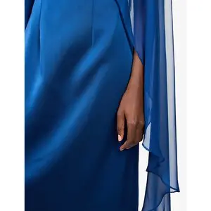 Simkhai Fiora Satin Organza Cape Gown