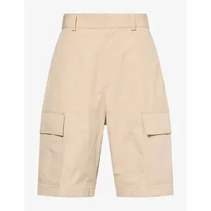 Bottega Veneta Flap-pocket Cotton Shorts - Stucco