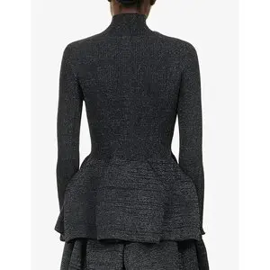 CFCL Pottery Glitter Ribbed-knit Top