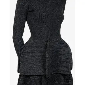CFCL Pottery Glitter Ribbed-knit Top