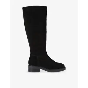 Carvela Napoli Suede Knee-high Boots - Black