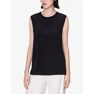 JOSEPH Bley Sleeveless Straight-cut Silk Blouse