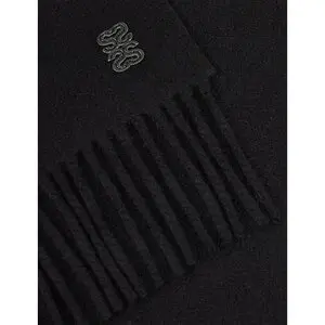 Sandro 4s Logo-patch Wool Scarf