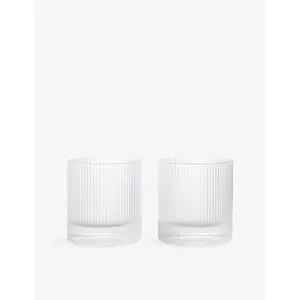 FERM LIVING Ripple Set Of 2 Tumbler Glasses - Clear