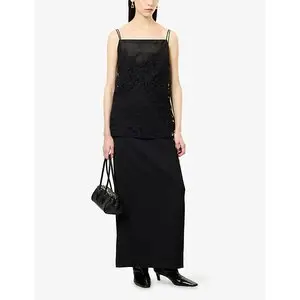 Khaite Neema Lace Silk Voile Top