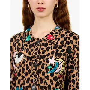 NEVER FULLY DRESSED Ayla Embroidered Woven Cardigan