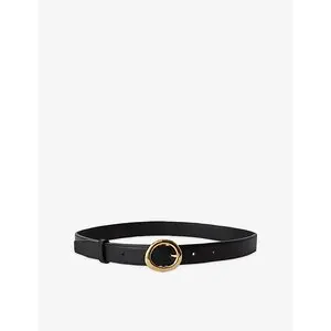 JOSEPH Rene Smooth-leather Belt - Black