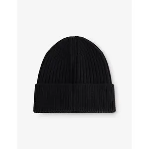 Moncler Embroidered Badge Wool Beanie