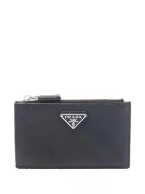Prada Triangle-plaque Card Case - Black