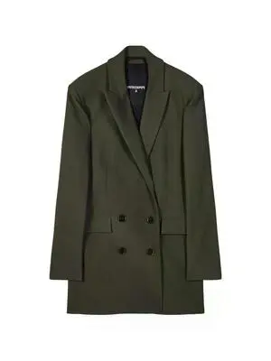 Patrizia Pepe Double-breasted Blazer - Green