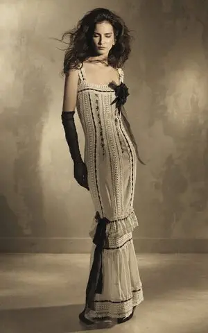 SALMA OSMAN Lace Panel Draped Silk-blend Gown