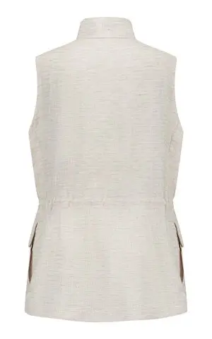 INTO THE EAST Oat Linen Vest