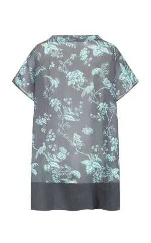 INTO THE EAST Bird And Flower Chiffon Top