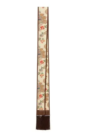 INTO THE EAST Floral Thin Silk Belt