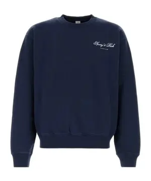 SPORTY  RICH Long-sleeve Sweatshirt - Deep Navy