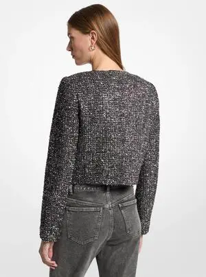 Michael Kors Metallic Tweed Lady Jacket In Size By