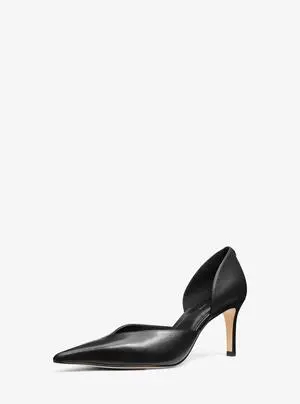 Michael Kors Elyse Leather D'orsay Pump In Size By