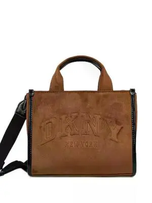 Dkny Small Hadlee Logo-debossed Tote Bag - Brown