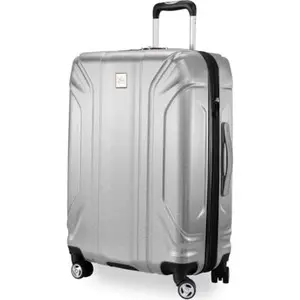 SKYWAY Nimbus 5.0 Hardside Expandable 24" Medium Checked Spinner Luggage - Silver