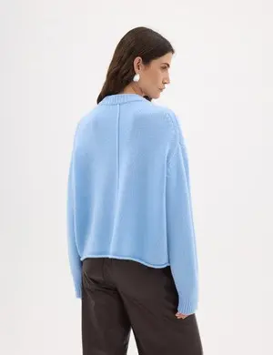 HUSH Carrie Chunky Cashmere Jumper - Soft Blue