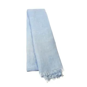HERITAGEMODA Powder Timeless Linen Scarf - Blue
