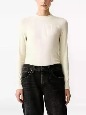 Marc O'polo Ribbed-knit Long-sleeve T-shirt - Neutrals