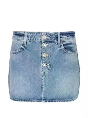L'AGENCE Button-up Denim Mini Skirt