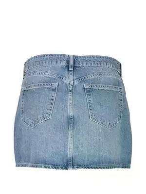 L'AGENCE Button-up Denim Mini Skirt