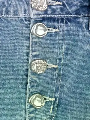 L'AGENCE Button-up Denim Mini Skirt