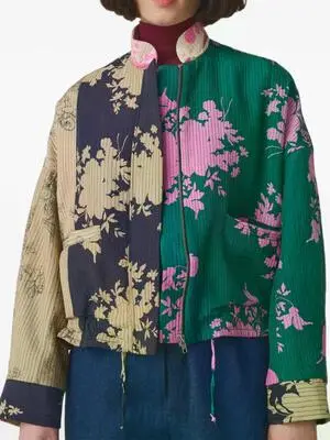 MII Liv Patchwork Quilted Silk Jacket