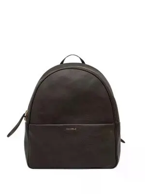 COCCINELLE Nory Grained-leather Backpack - Brown