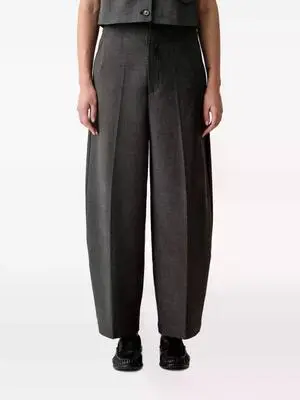 Marc O'polo Pressed-crease Tailored Trousers - Grey