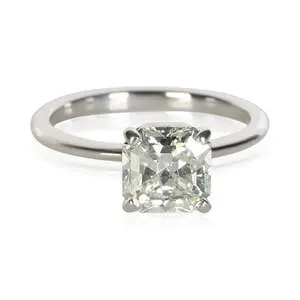 Tiffany & Co. 1.33 Ct Square Mixed Cut Diamond True Solitaire Engagement - Platinum