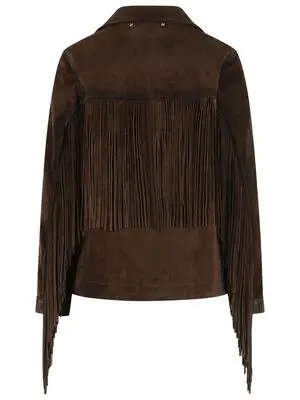GOLDEN GOOSE Olinda' Jacket With Leather Fringes