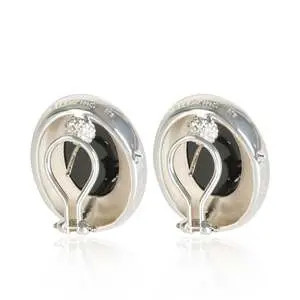 Tiffany & Co. Sterling Silver Onyx Paloma Picasso Earrings