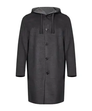 LARDINI Long-sleeved Coat - Gray