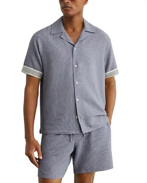 REISS Dornie Stripe Tape Shirt - Blue