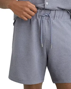 REISS Printed Stripe 6.7 Shorts - Blue