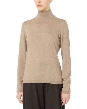 Max Mara Mxmgatto Cashmere High Neck Sweater - Sand