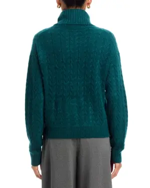 Theory Cozy Cable Airy Cashmere Turtleneck
