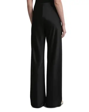 A.emery The Myrna Satin Wide Leg Pants - Black
