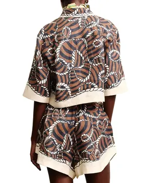 ALEMAIS Sail Linen Cropped Shirt