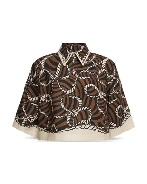 ALEMAIS Sail Linen Cropped Shirt