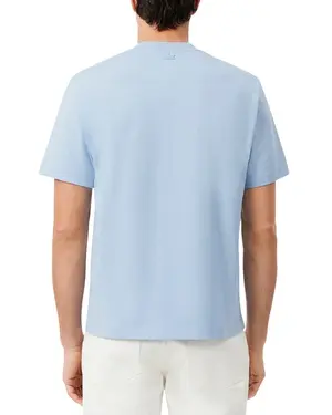 Lacoste Cotton Jersey Graphic Tee - Chambray