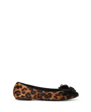 LANVIN Bow Pony Ballerina Flats