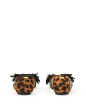 LANVIN Bow Pony Ballerina Flats